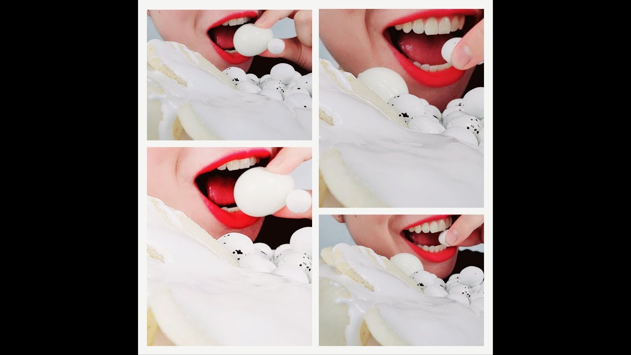 New ruby ASMR Thick Marshmallow, Crisp Snack and Chocolate Sound ...