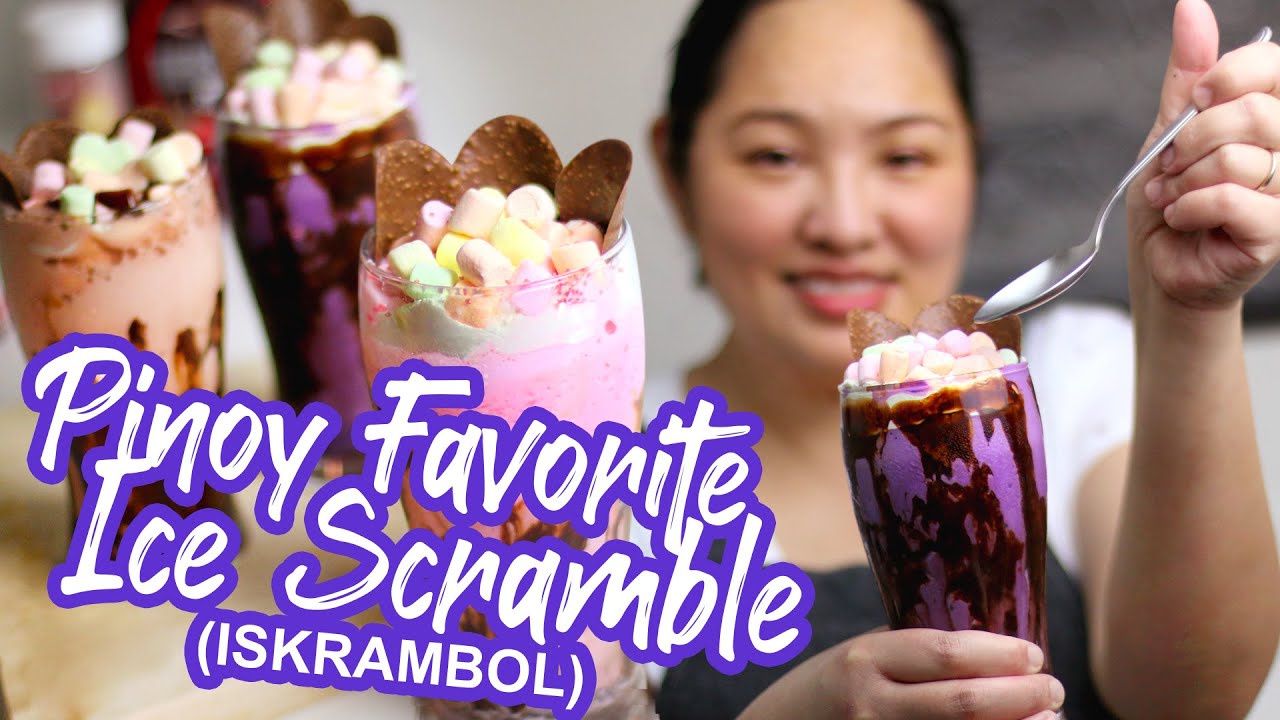 Ice Scramble / Iskrambol / Original, Ube and Chocolate Flavor / Pinoy ...