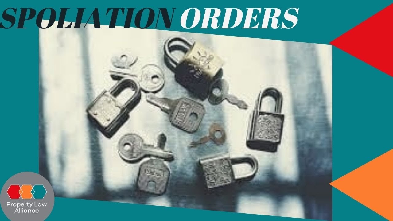 How does a Spoliation Order work? - YouTube