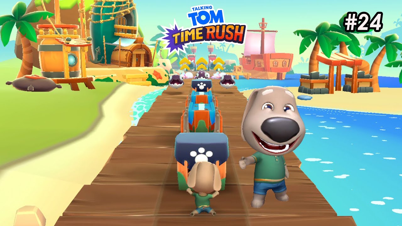Talking Tom Time Rush Talking Ben At Ship Boss World Part = 24 FHD Full ...