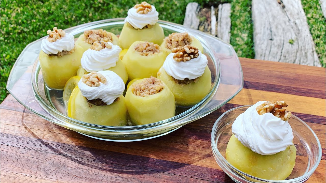 Predivne Tufahije | Stuffed Apples With Walnuts - YouTube
