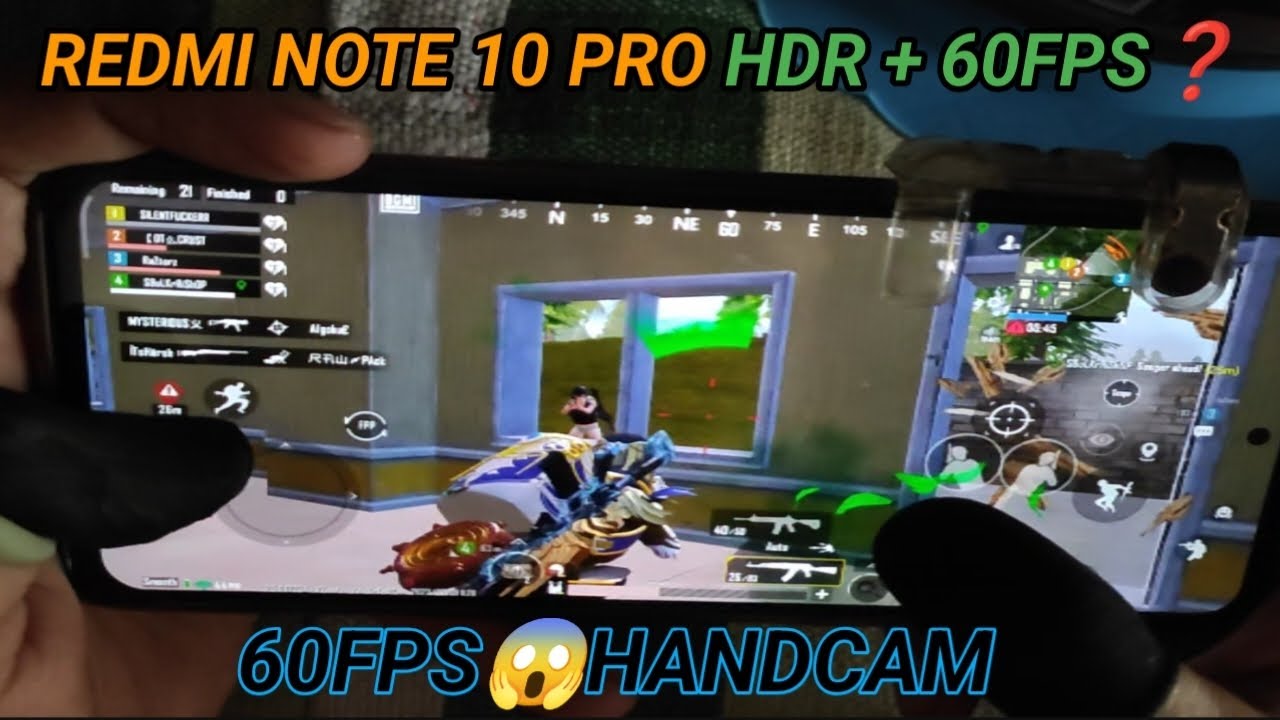 REDMİ NOTE 10 PRO 2023 BGMI TEST | HDR + 60 FPS | FIRST HANDCAM bgmi ...