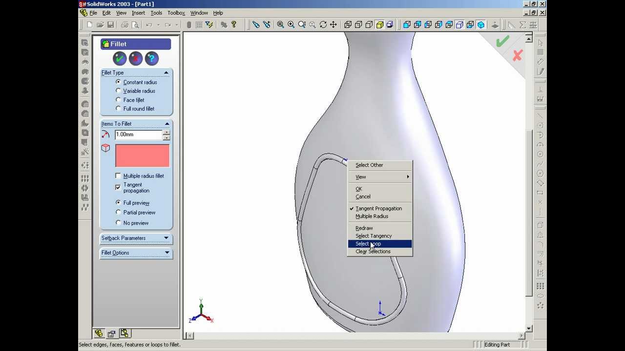 Solidworks - Making a bottle. - YouTube