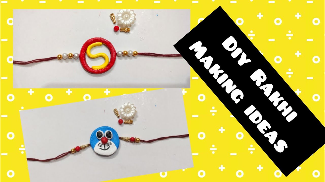 Diy clay Rakhi making at home // Homemade rakhi tutorial // Rakhi ...