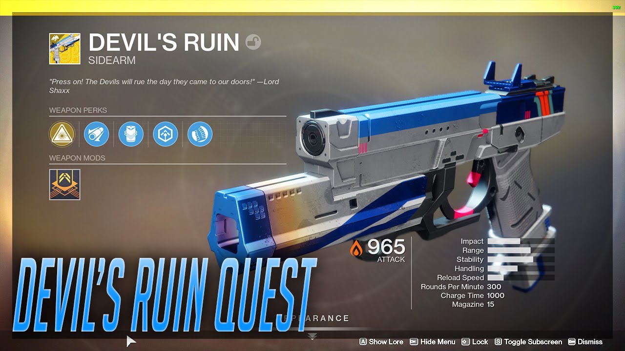 Devils Run Quest Step | Dialogue (Destiny 2) - YouTube