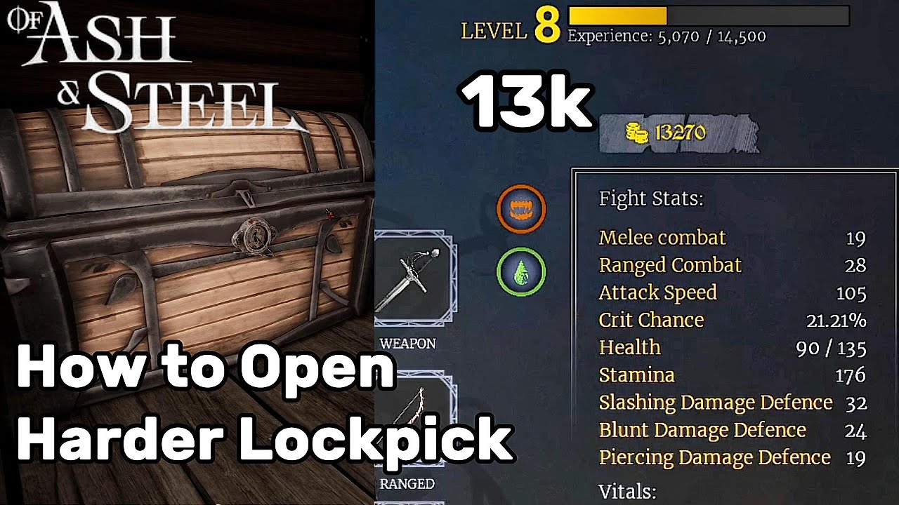 Of Ash and Steel - How To Open Harder Chest Guide, Lockpick Tutorial - YouTube