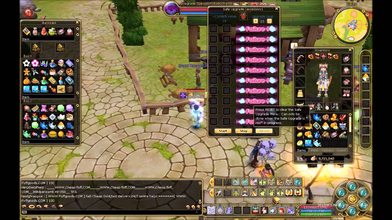 Upgrading Candy Cane to +20 on Flyff 2,001 Tries - YouTube