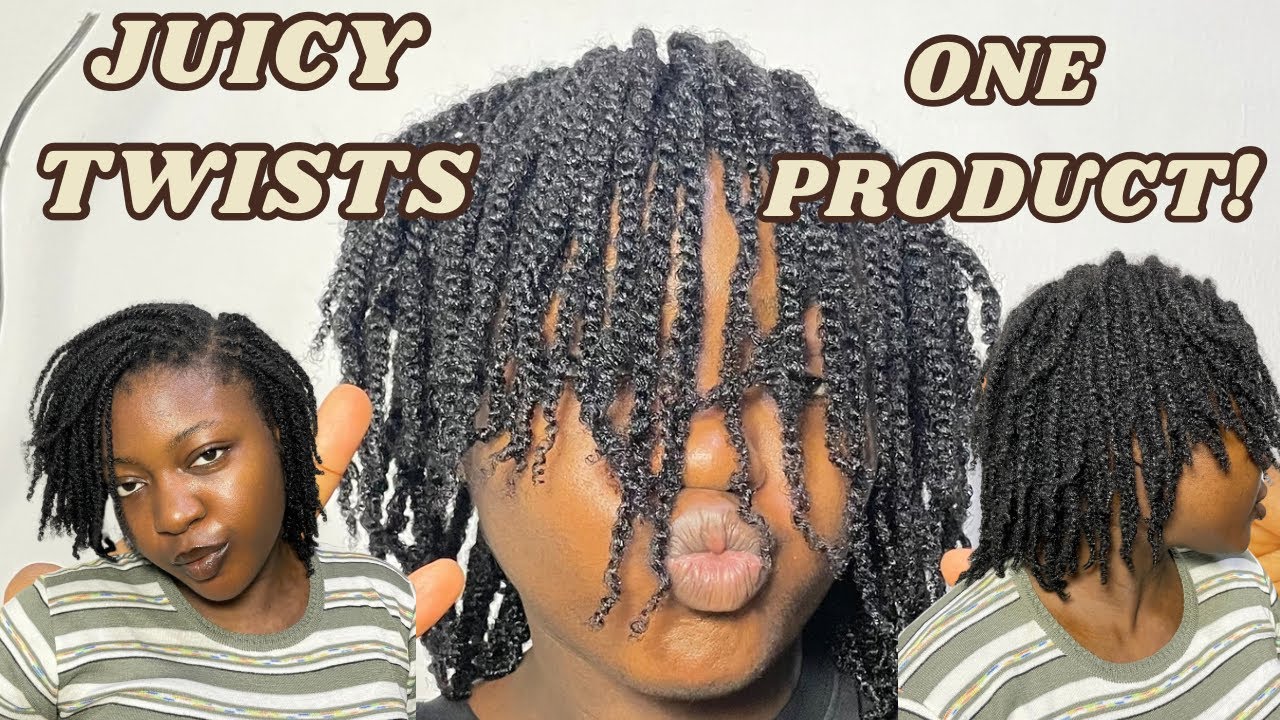 Juicy mini twists on THICK natural hair with JUST ONE PRODUCT! - YouTube