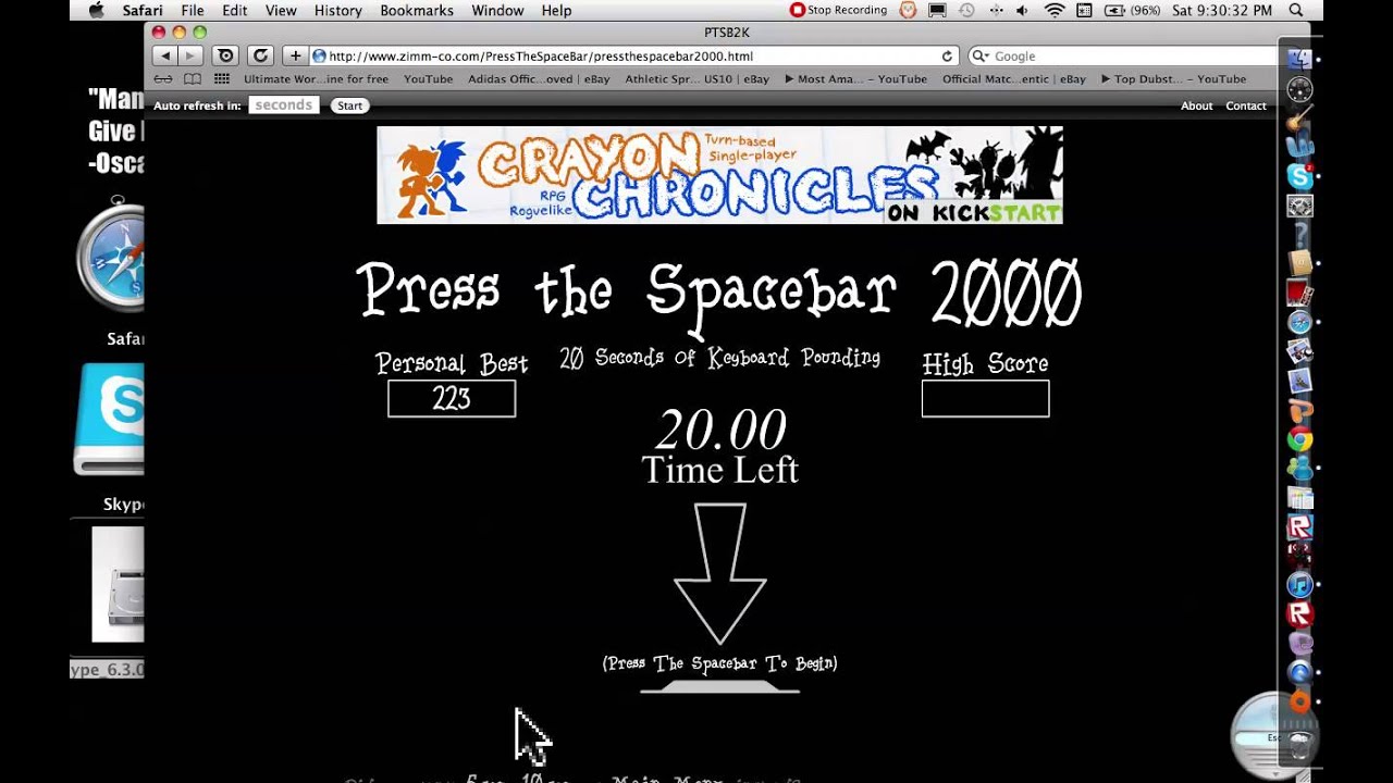 Let's Play | Press The Spacebar (World Record Attempt) - YouTube