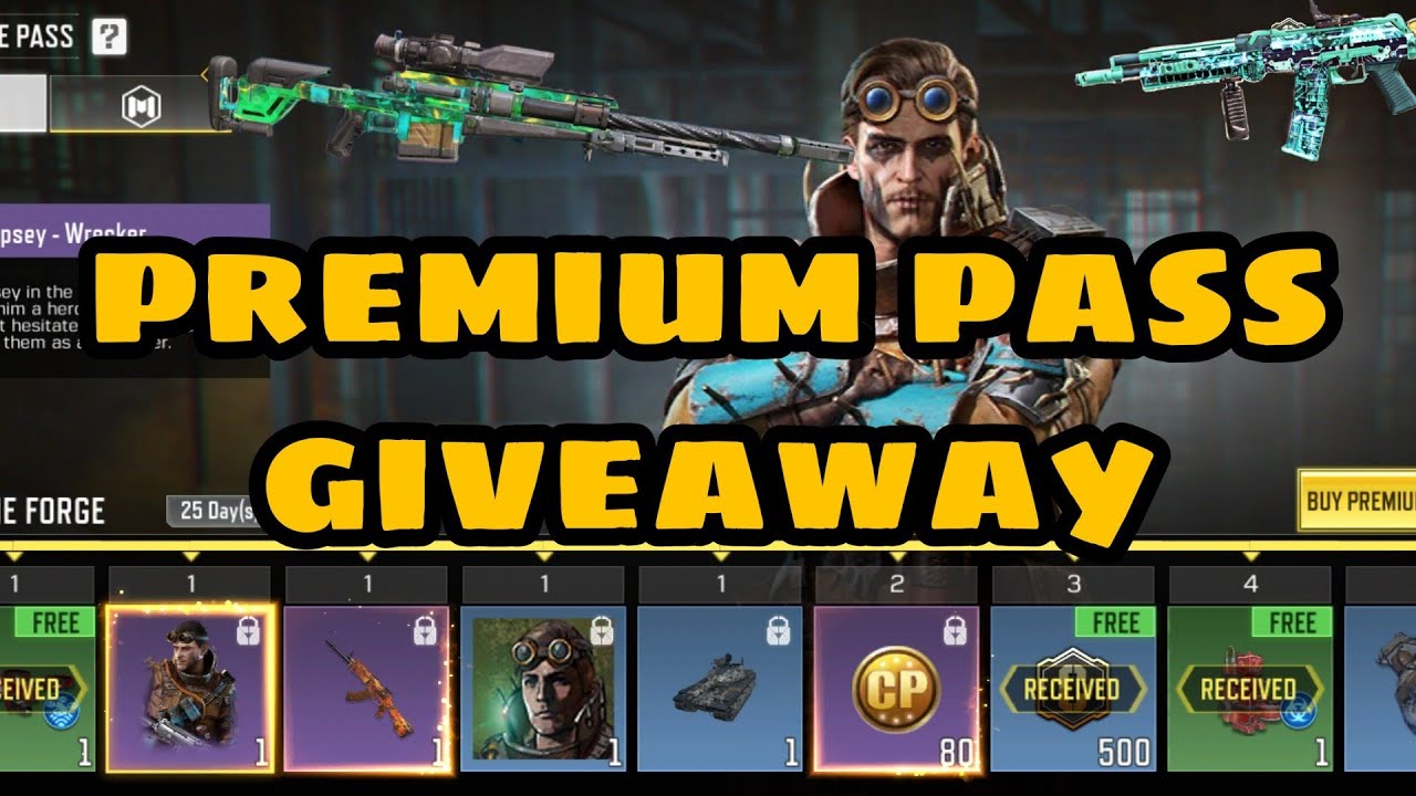 free premium pass giveaway in cod MOBILE!!!!!!!! - YouTube