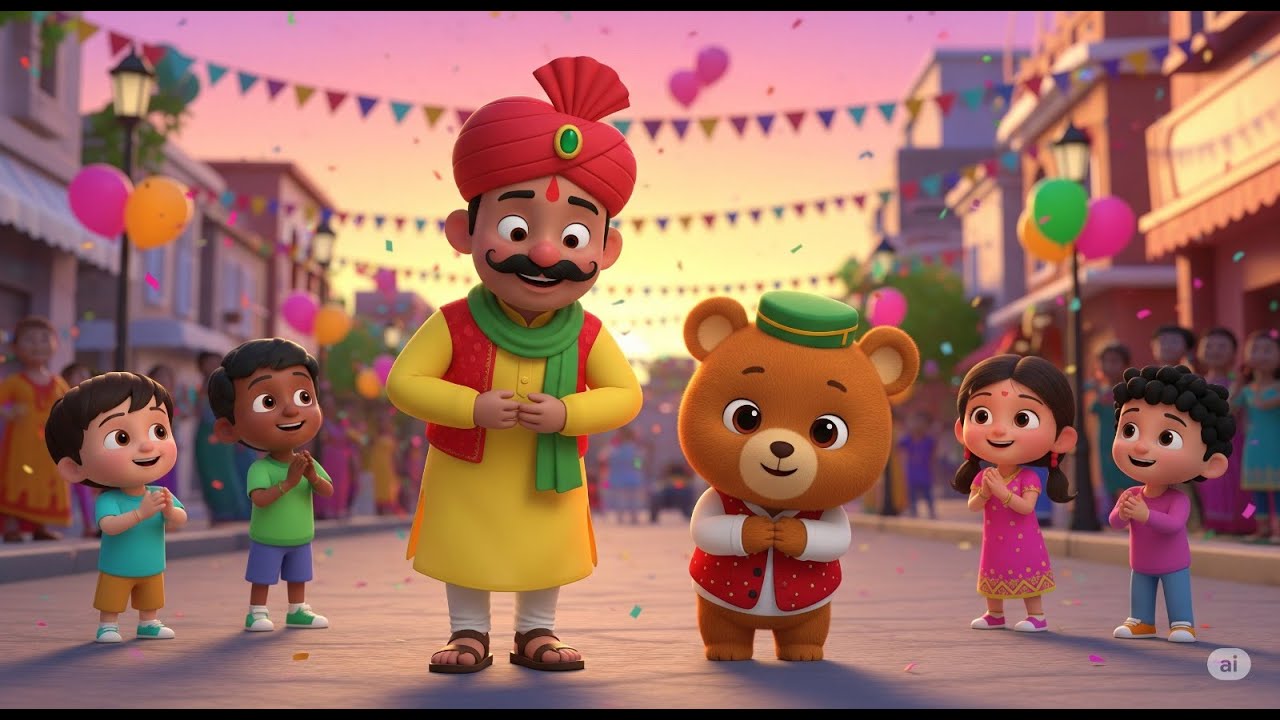 Kalu Madari Aya | Funny Bear & Madari Song for Kids | Hindi Rhyme - YouTube