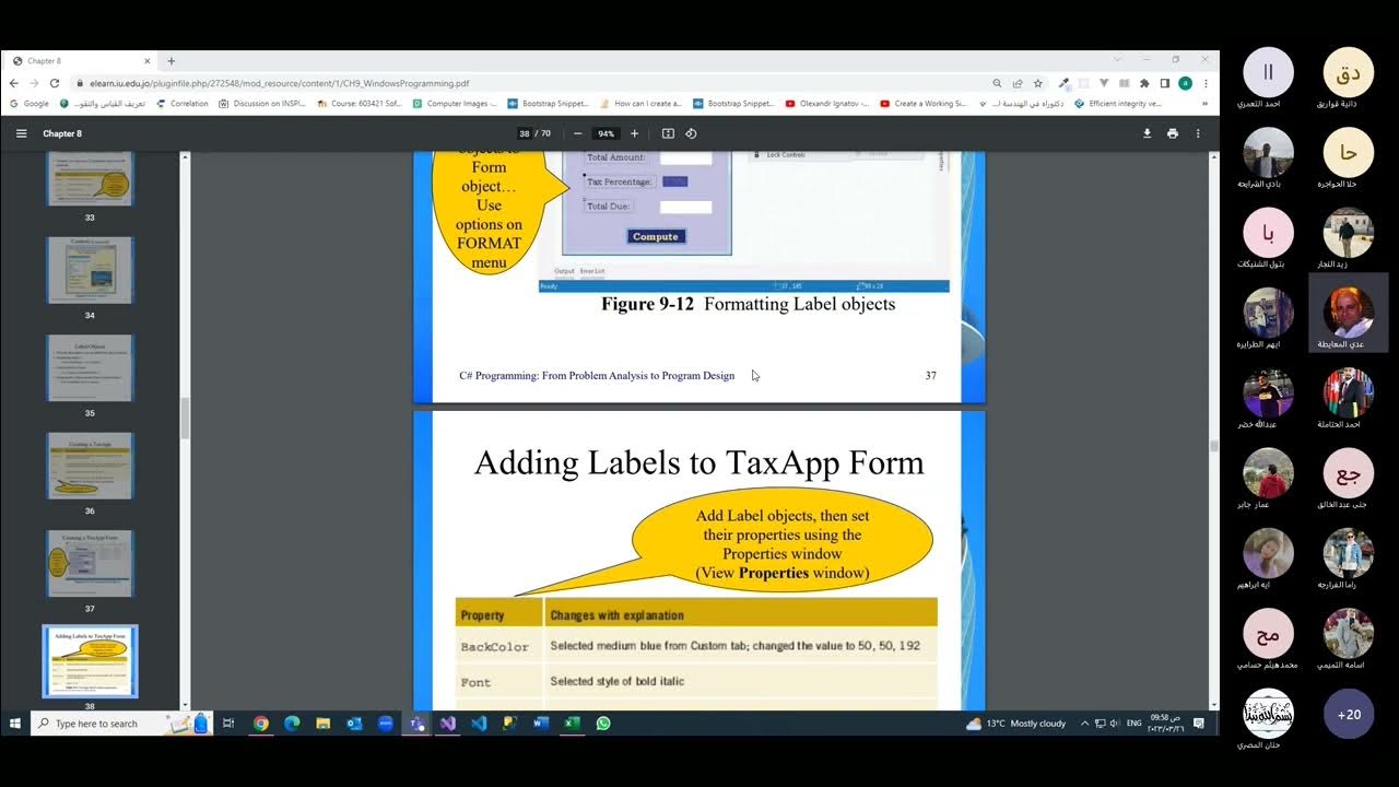 الدرس 7: Control class + common properties + Create new form and show on screen - YouTube