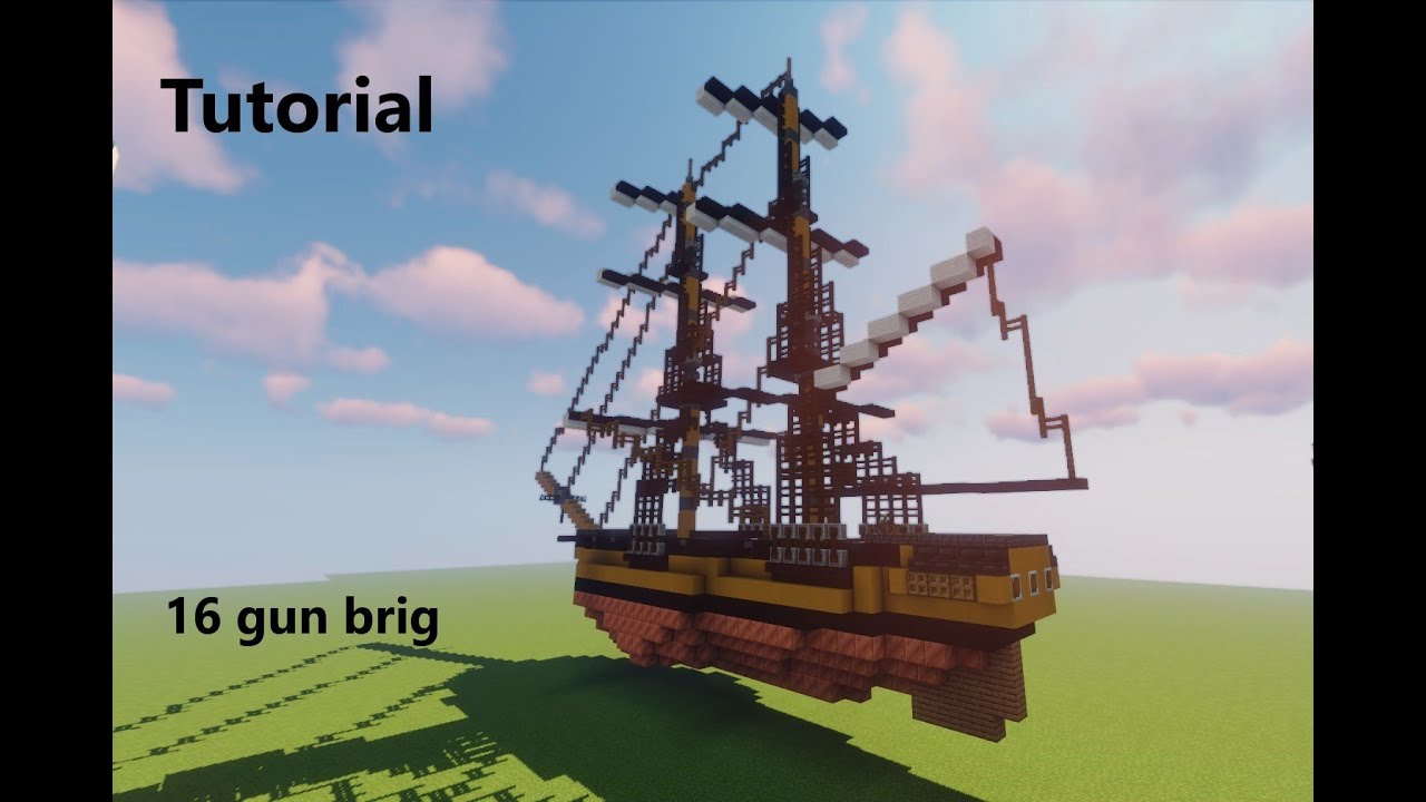 Minecraft: Sailing Ship TUTORIAL (timelapse) - YouTube
