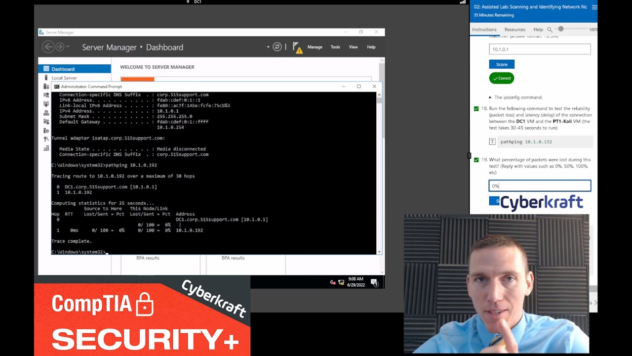 CompTIA Security+ Lab 02 Scanning and Identifying Network Nodes - YouTube
