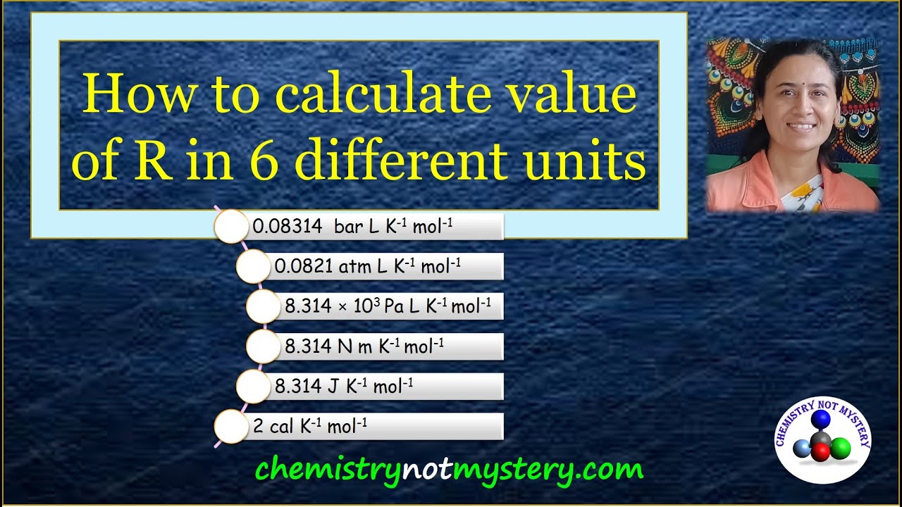 States of matter #6 How to calculate the value of R in 6 different ...