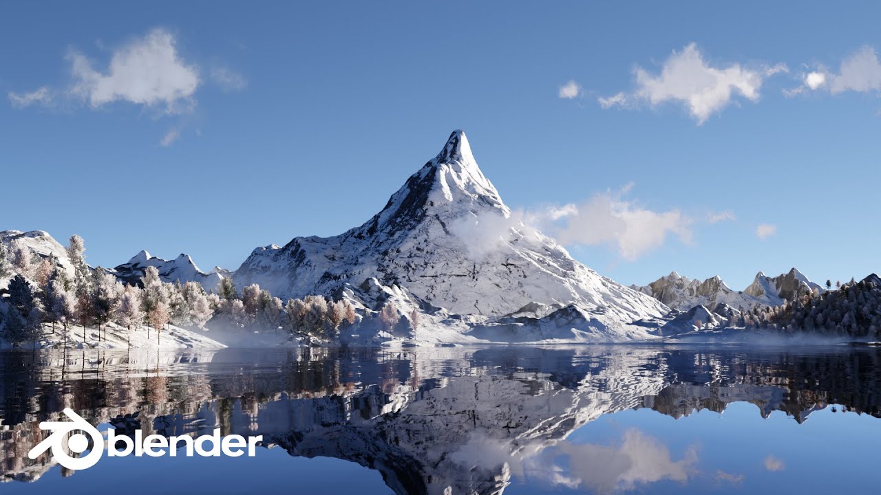 Blender Landscape Series #1 | Mountain Landscape Created in Blender ...