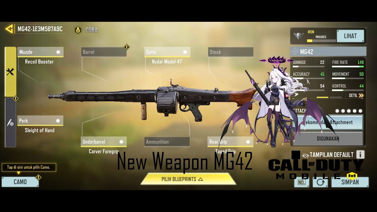 New Weapon MG42 Became Hina Call of Duty: Mobile - YouTube