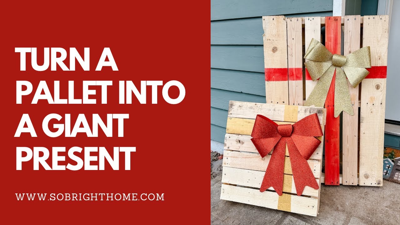 How to turn pallets into presents: DIY outdoor decor - YouTube