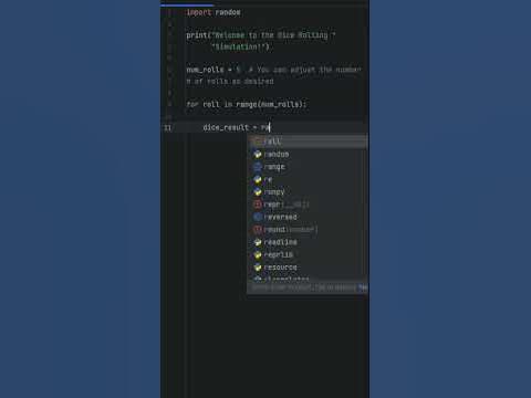 How to make a Dice Rolling Simulation game in Python - YouTube