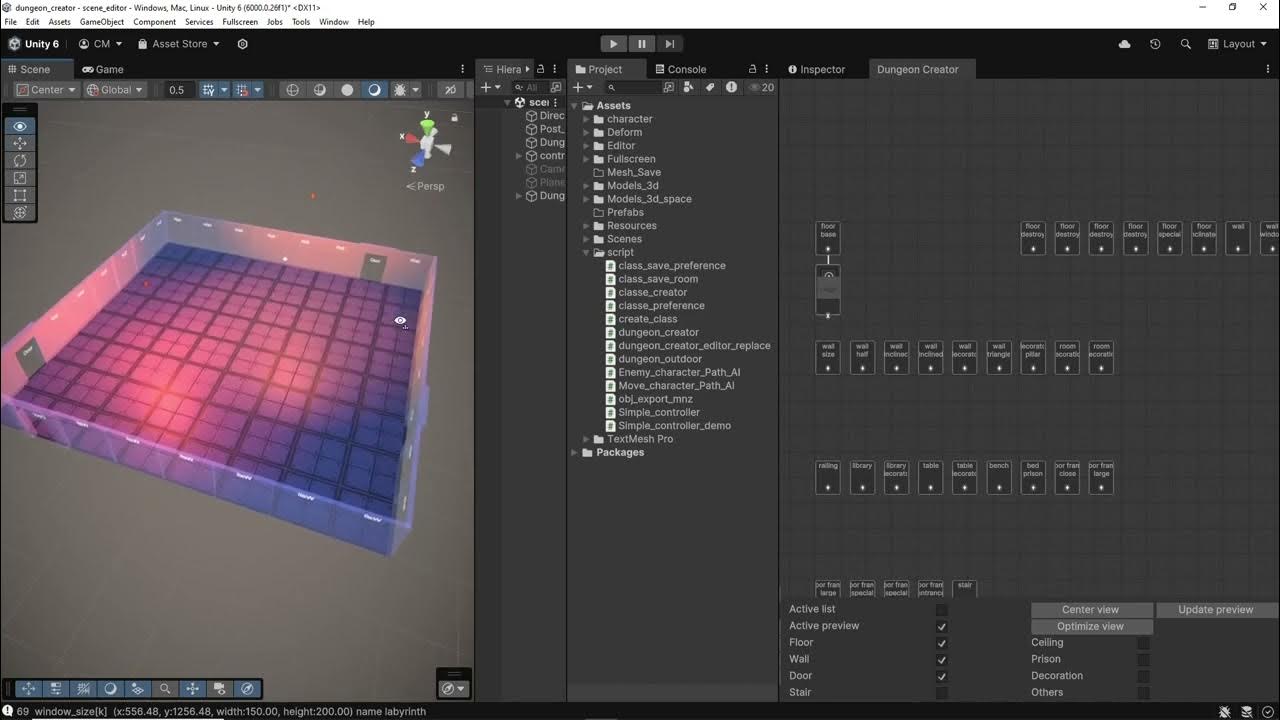 Dungeon creator : Assign prefabs by the node system - YouTube