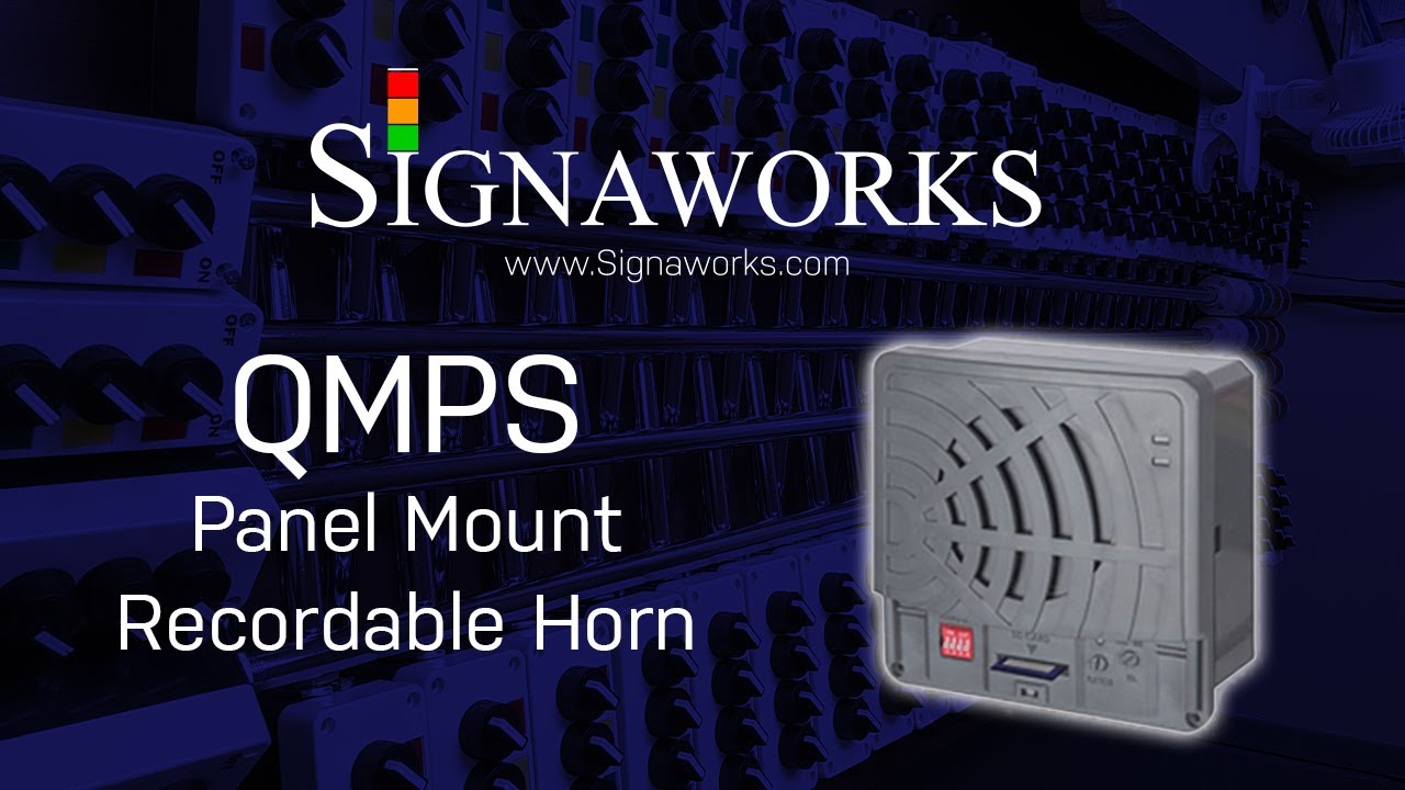 QMPS - Panel Mount Recordable Horn - Signaworks - YouTube