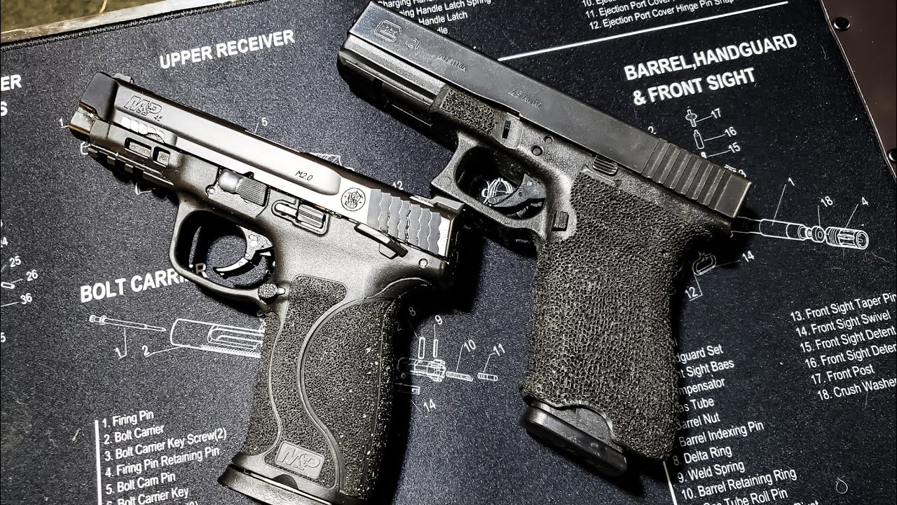 S&W M&P 2.0 vs Glock 21 - 45acp EDC - YouTube