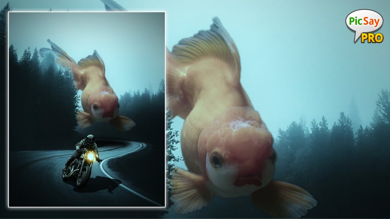 Racing with giant fish Photo Manipulation | Picsay Pro Tutorial - YouTube