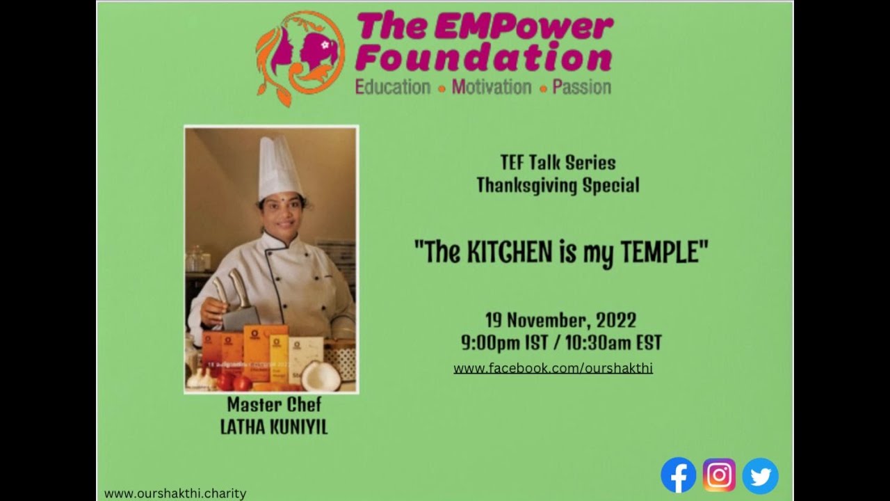 TEF Talk Episode 6, Master Chef Latha PROMO - YouTube