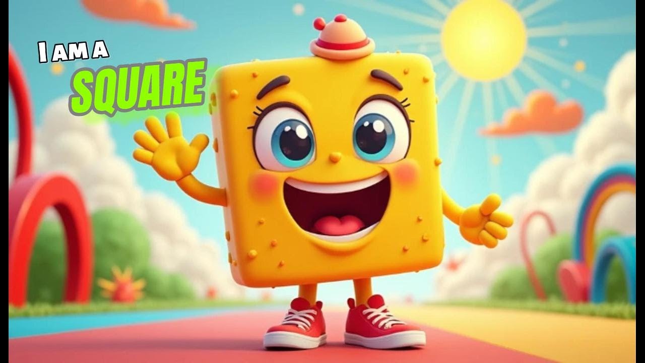 I am a SQUARE | Square Poem | Nursery Rhymes for Kids | Kids Song ...
