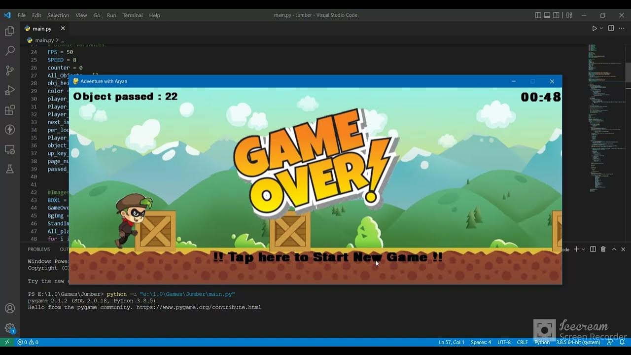 Jump Man game Like 3d using Pygame [Python] - YouTube