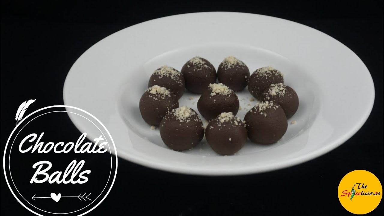 Chocolate Balls | No Bake 3 Ingredients Chocolate Balls Recipe | चॉकलेट ...