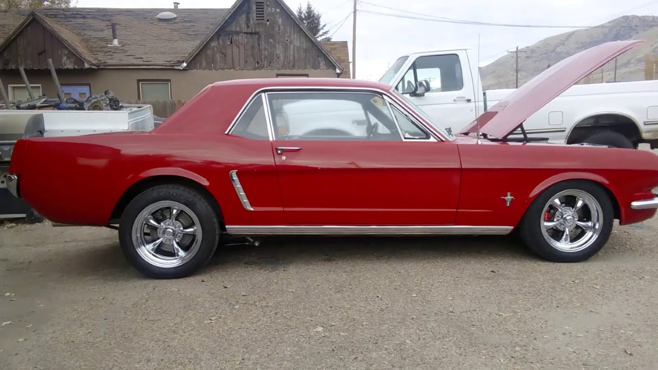 1965 Ford Mustang 6 cylinder converted to 347 stroker timelapse - YouTube