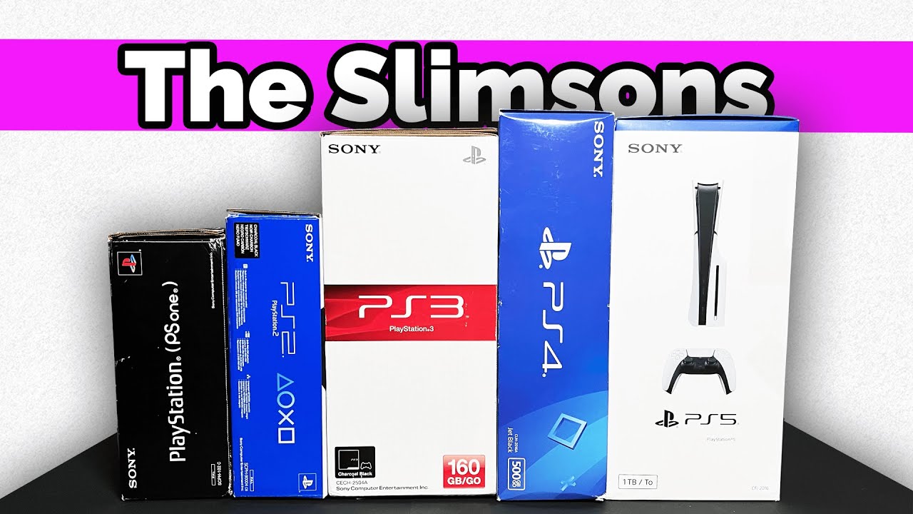 Unboxing every PlayStation Slim Console | Sony PS1, PS2, PS3, PS4, PS5 ...