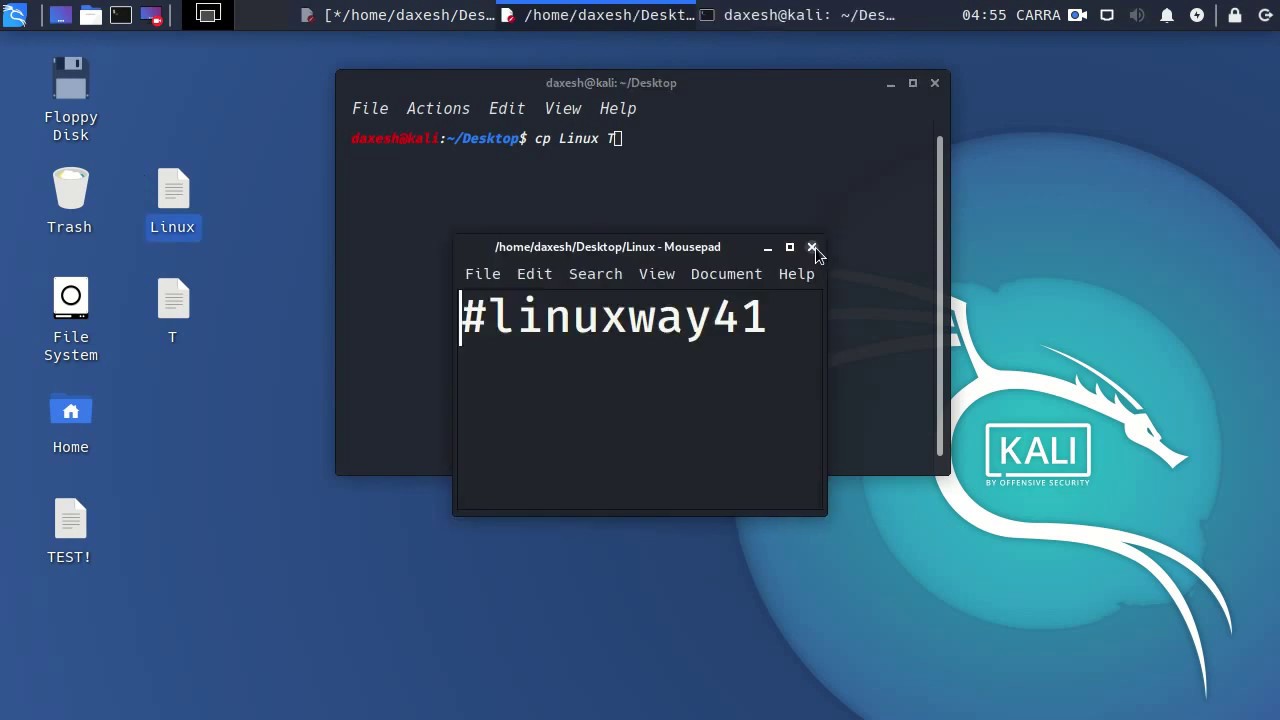 How rename and copy command works on linix operating systems - YouTube