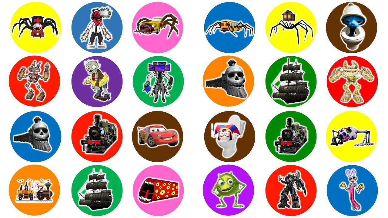 Spin Wheel Choo Choo Charles, Chainsaw Man, Car Eater, Wubbox, Zombie ...