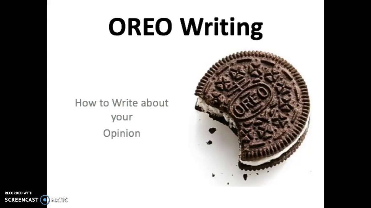 OREO Opinion Writing YouTube