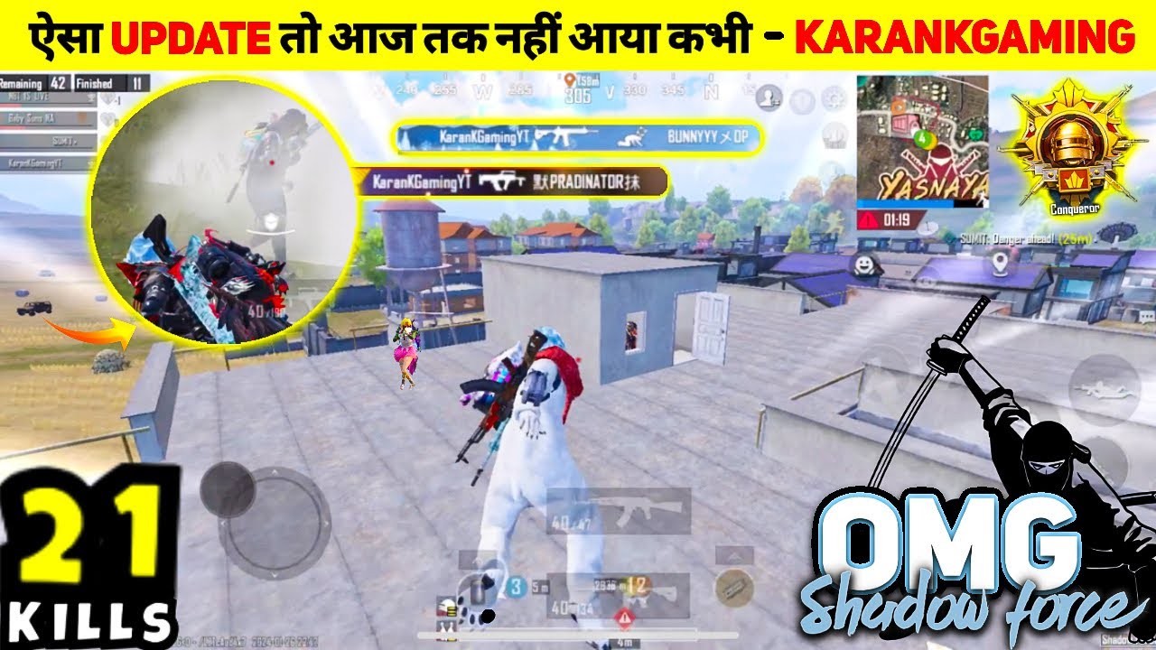 😈OMG! My First Match NEW Shadow Force 3.0 Update in BGMI😍New KILLS ...