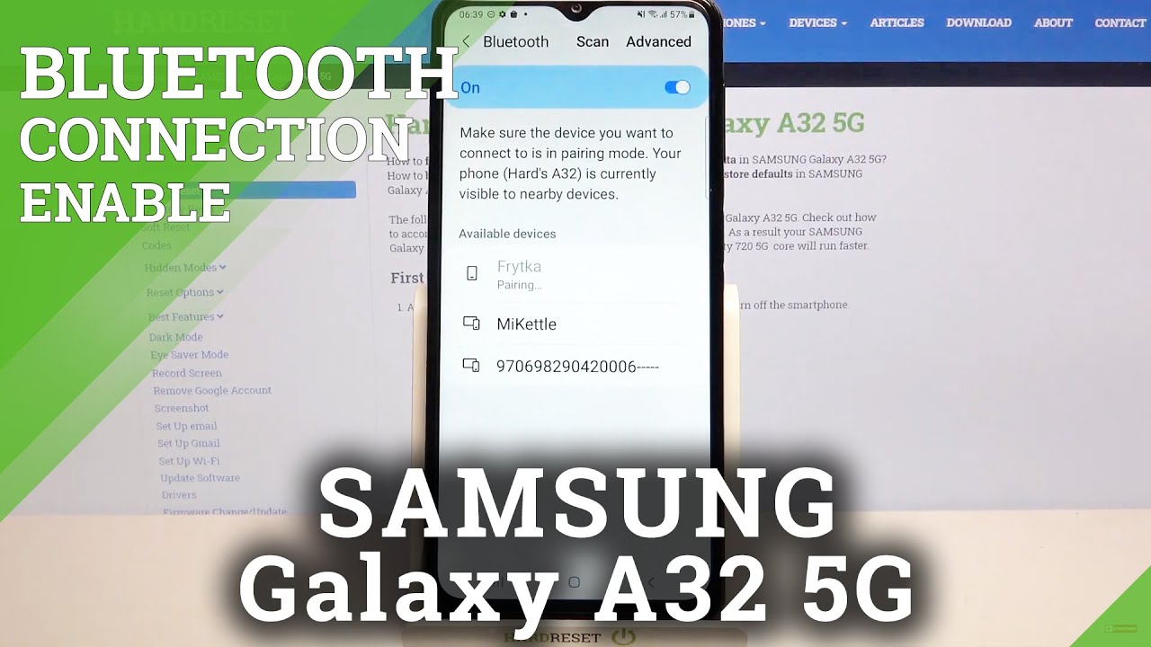 How to Connect Bluetooth Device to SAMSUNG Galaxy A32 5G – Bluetooth ...