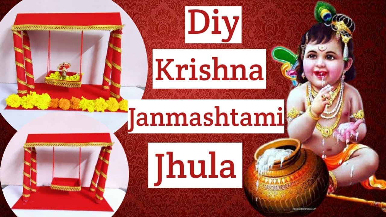 diy krishna jhula |diy jhula making at home | krishna swing making |diy ...