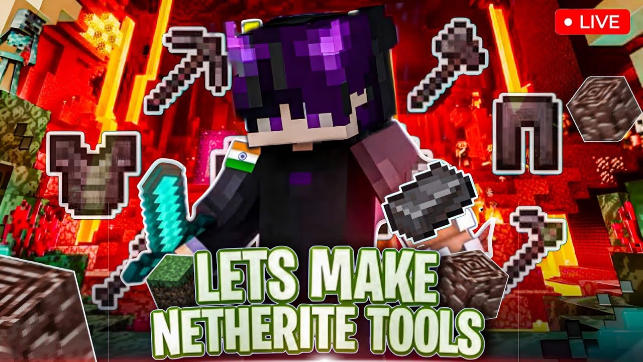 🔴 Let’s Make Netherite Tools In Minecraft Live | IPad Pro M4 - YouTube