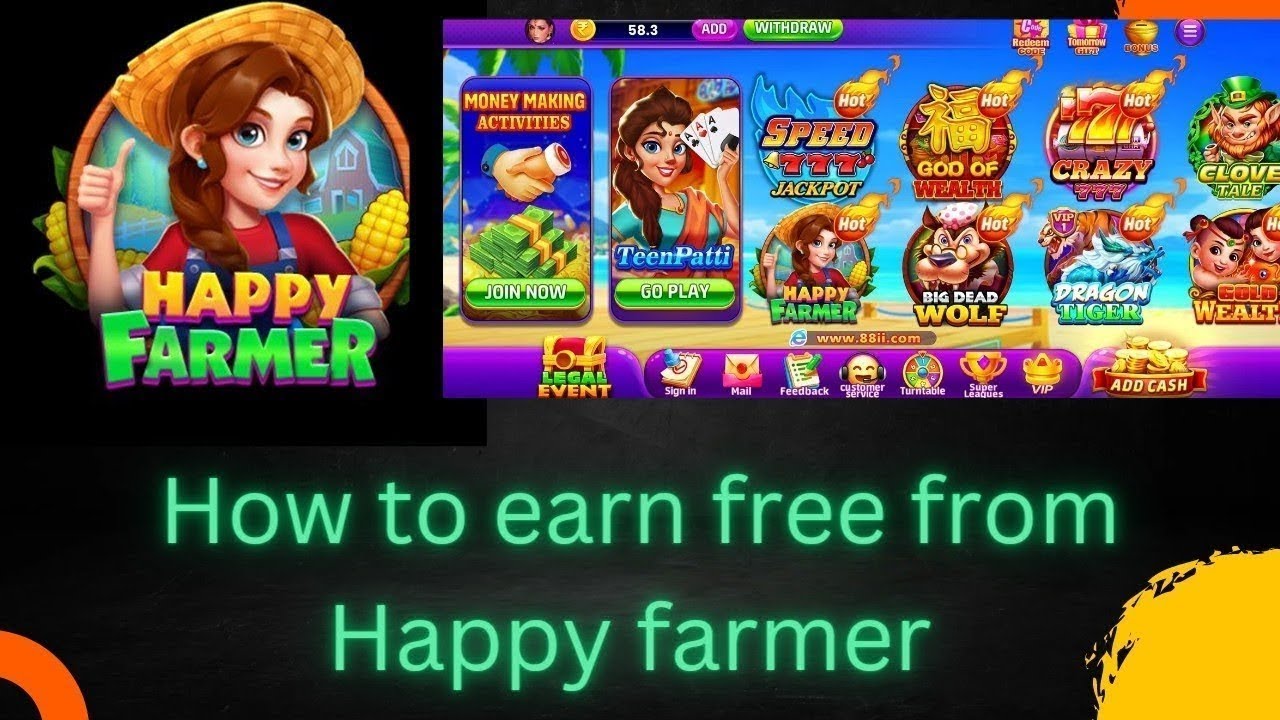 happy farmer game | best gaming earning app | teen patti game online ...