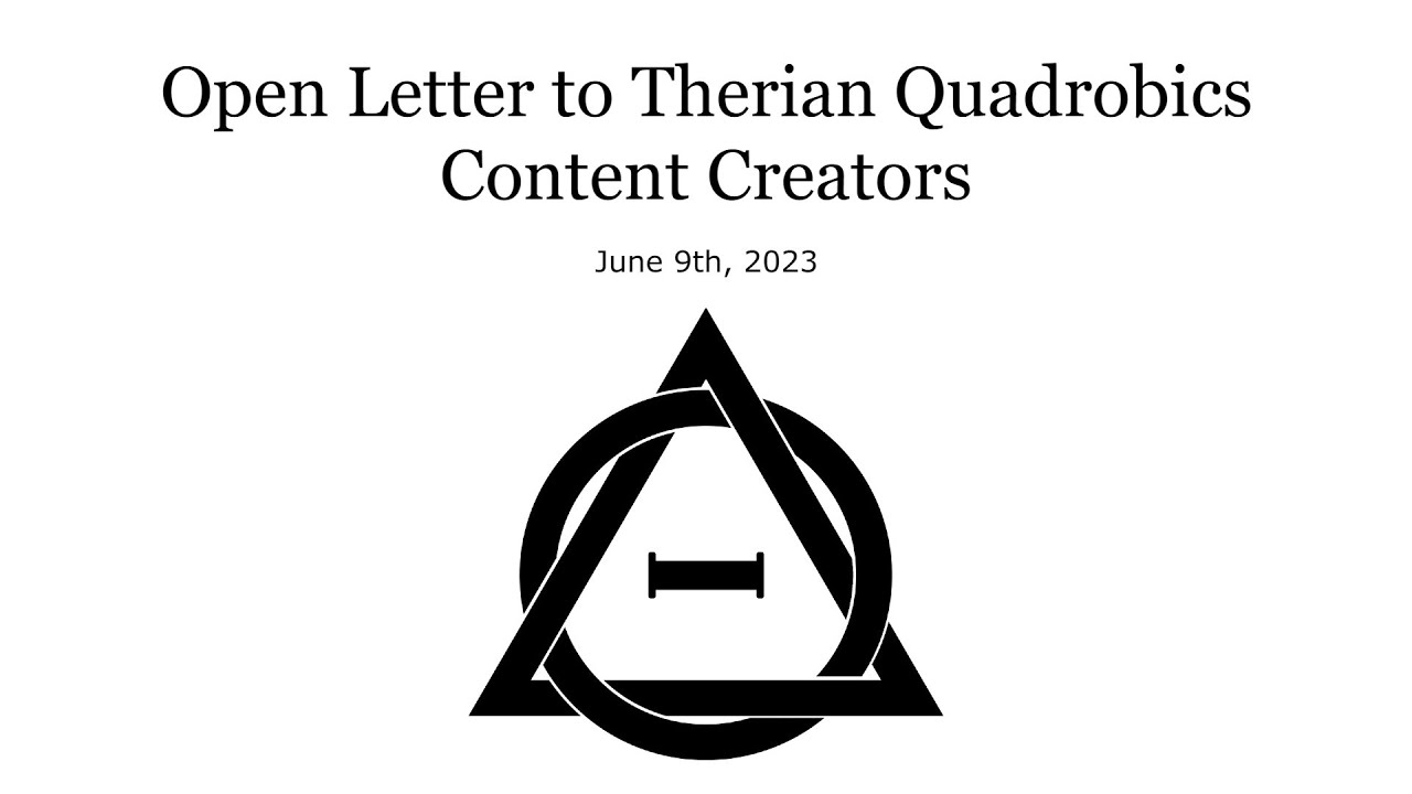 Open Letter to Therian Quadrobics Content Creators - YouTube