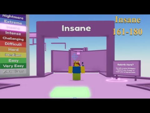 Insane! 161-180 / Master's Difficulty Chart Obby - YouTube