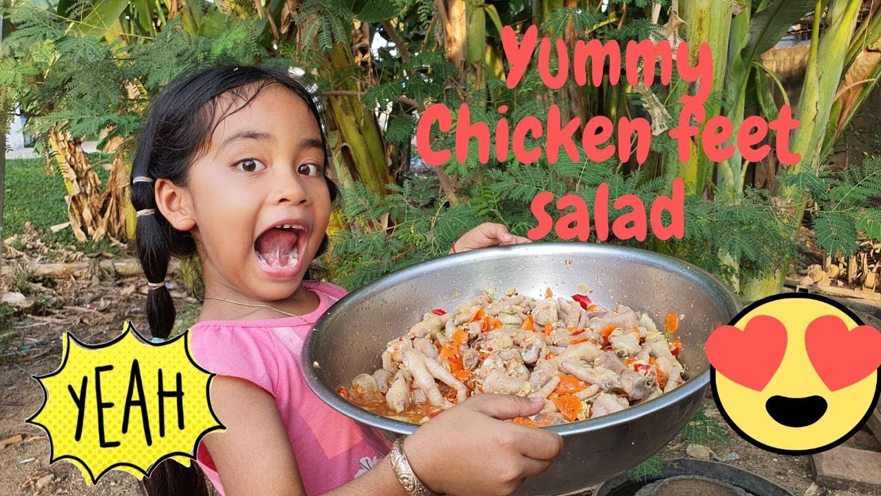 Yummy Chicken Feet Salad Cooking | Spicy Chicken feet - YouTube