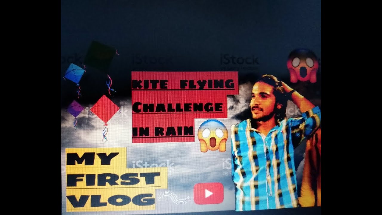 MY First Vlog / Kite Flying Challenge in Rain - YouTube