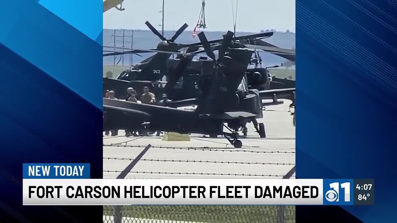 Fort Carson helicopter fleet damaged - YouTube