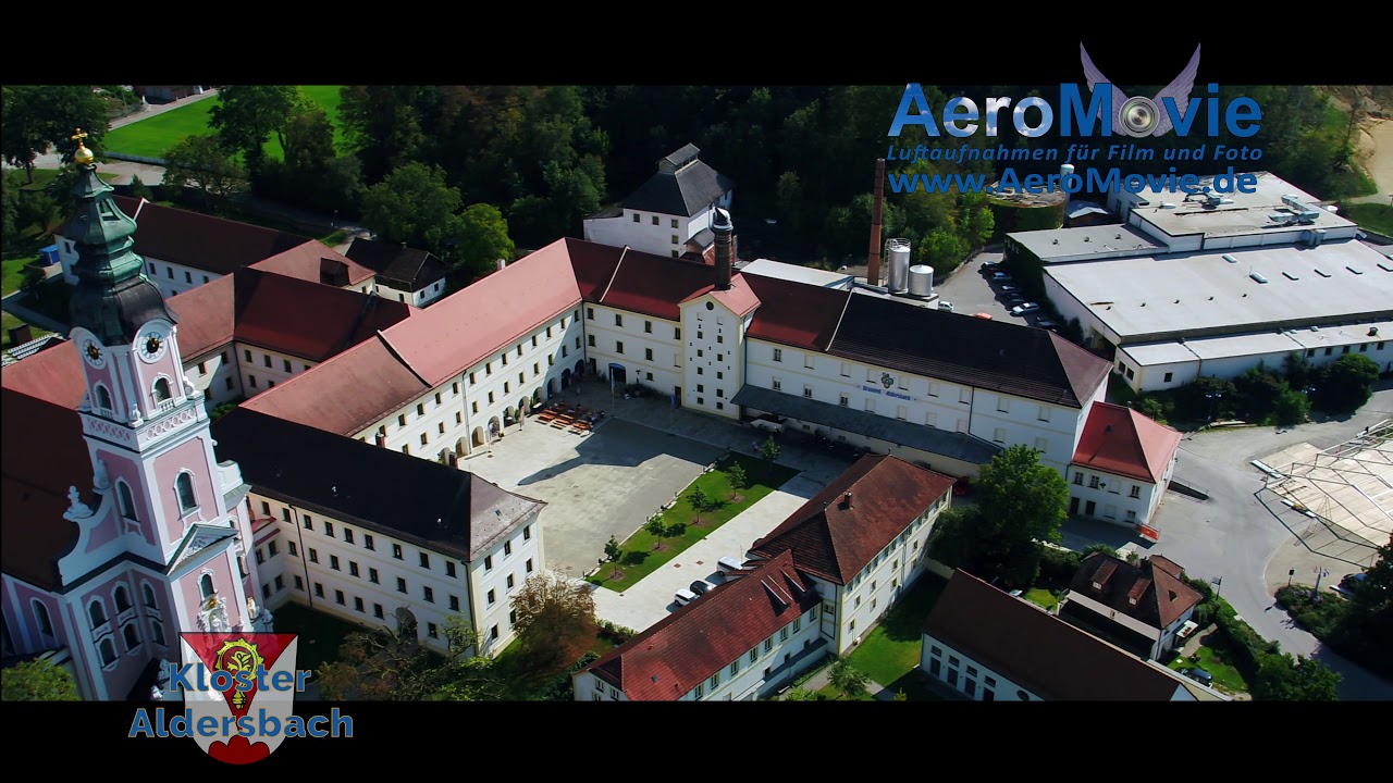 4k Luftfilmaufnahmen Kloster Aldersbach Bayern - YouTube