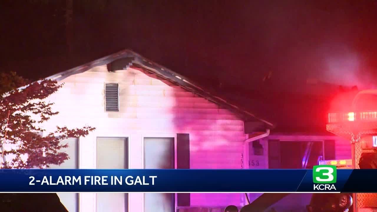 House fire in Galt forces 3 people to evacuate, residents say - YouTube