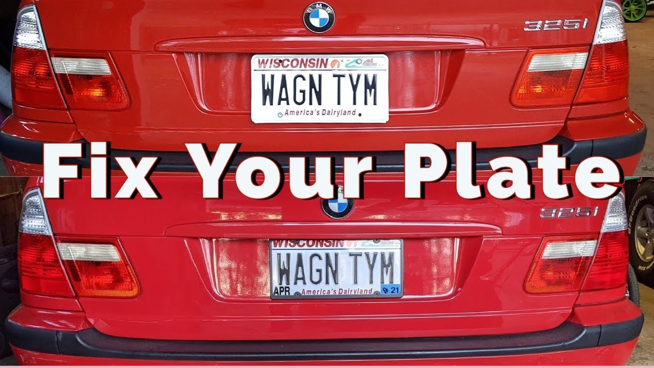 E46 Touring/Wagon: Low Profile License Plate Mod - YouTube