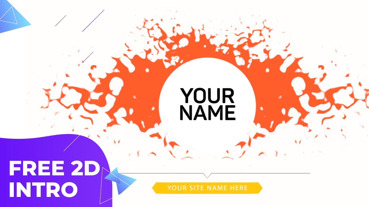 FREE 2D Intro #3 | Paint Splatter Art Logo/Name Reveal | The Best Intro ...